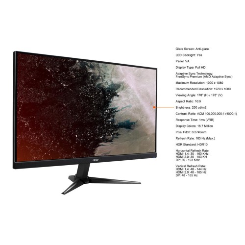 Acer Nitro QG1 24" Full HD Gaming Monitor - 165Hz 1ms Freesync Premium