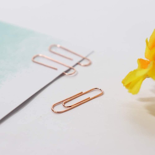 Rose Gold Paper Clip Holder & Acrylic Dispenser