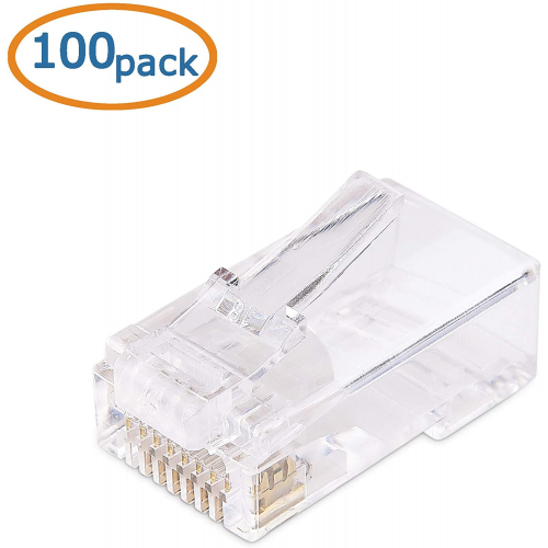 Cable Matters 100 Pack Pass Through RJ45 Modular Plugs for Solid or ...