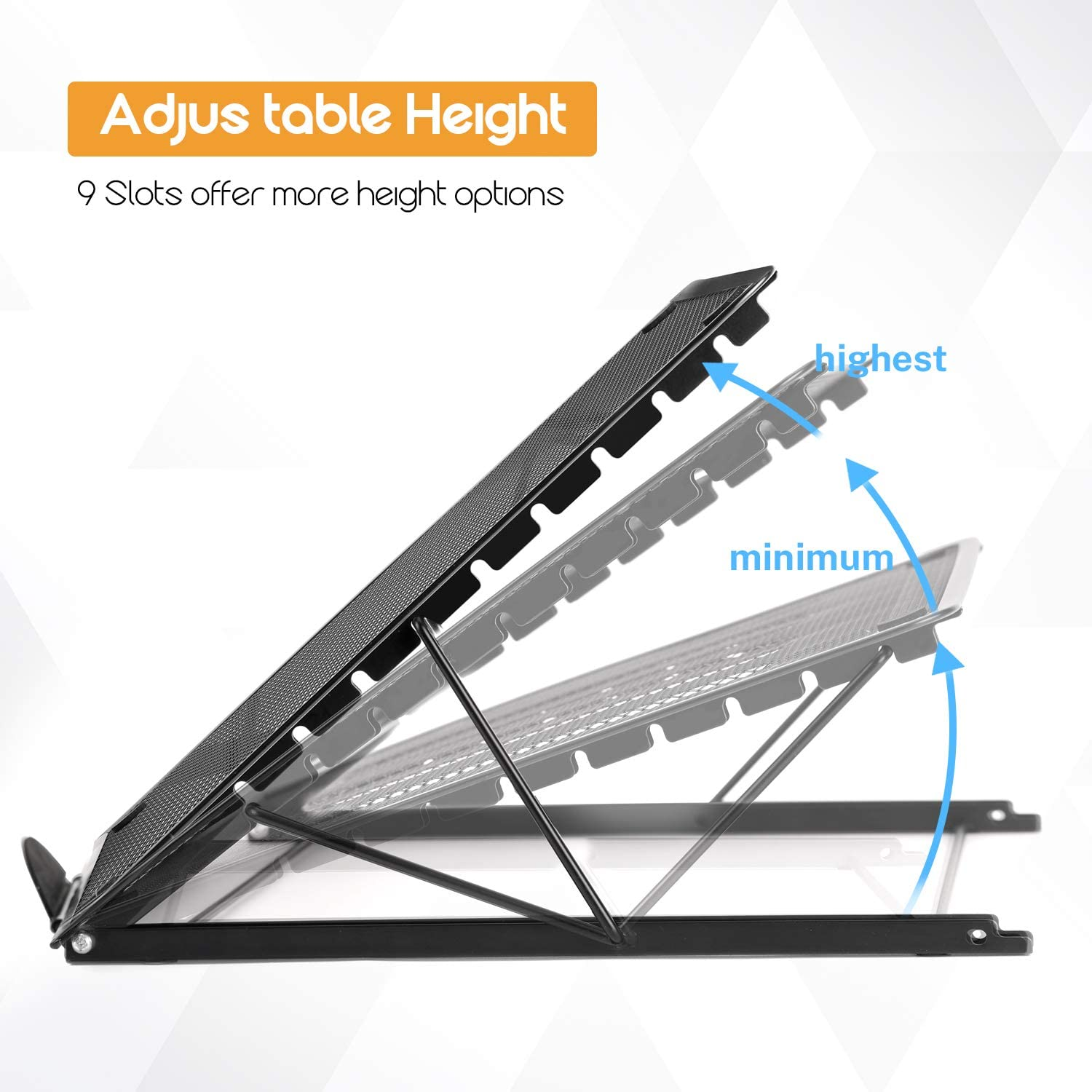 MaxGear Laptop Stand, Ergonomic Mesh Laptop Tablet Stand for Desk ...