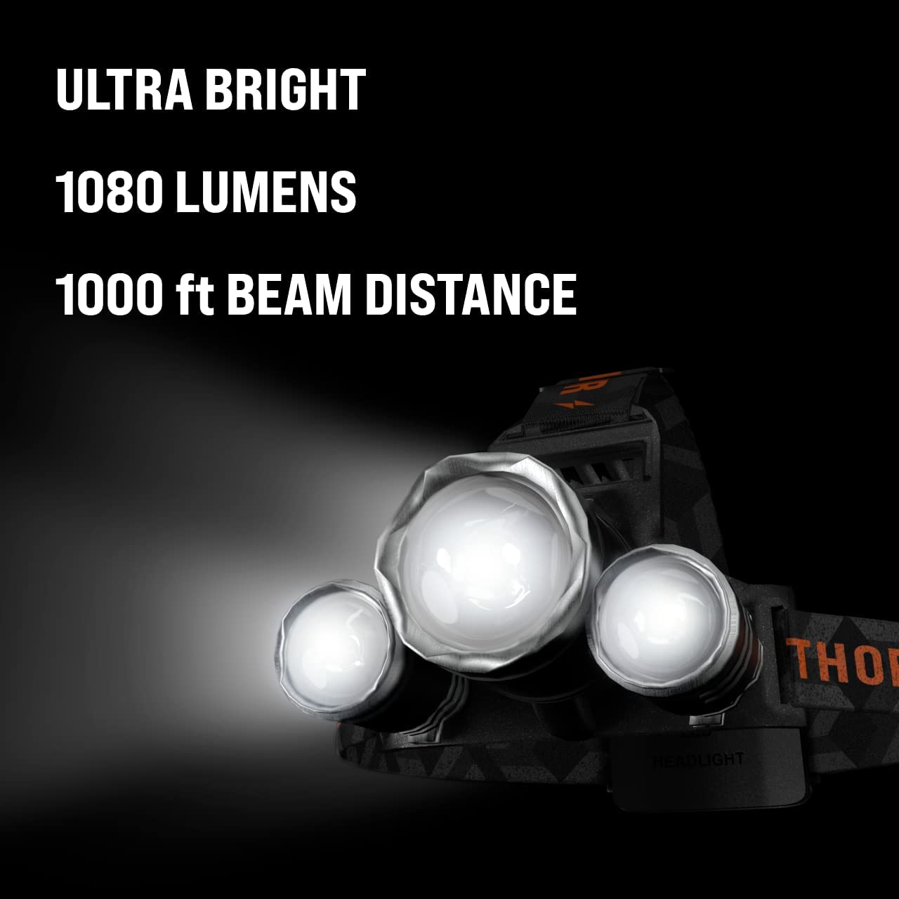 Thor Headlamp Rechargeable - Head Lamp to Wear High Lumen - Led ...