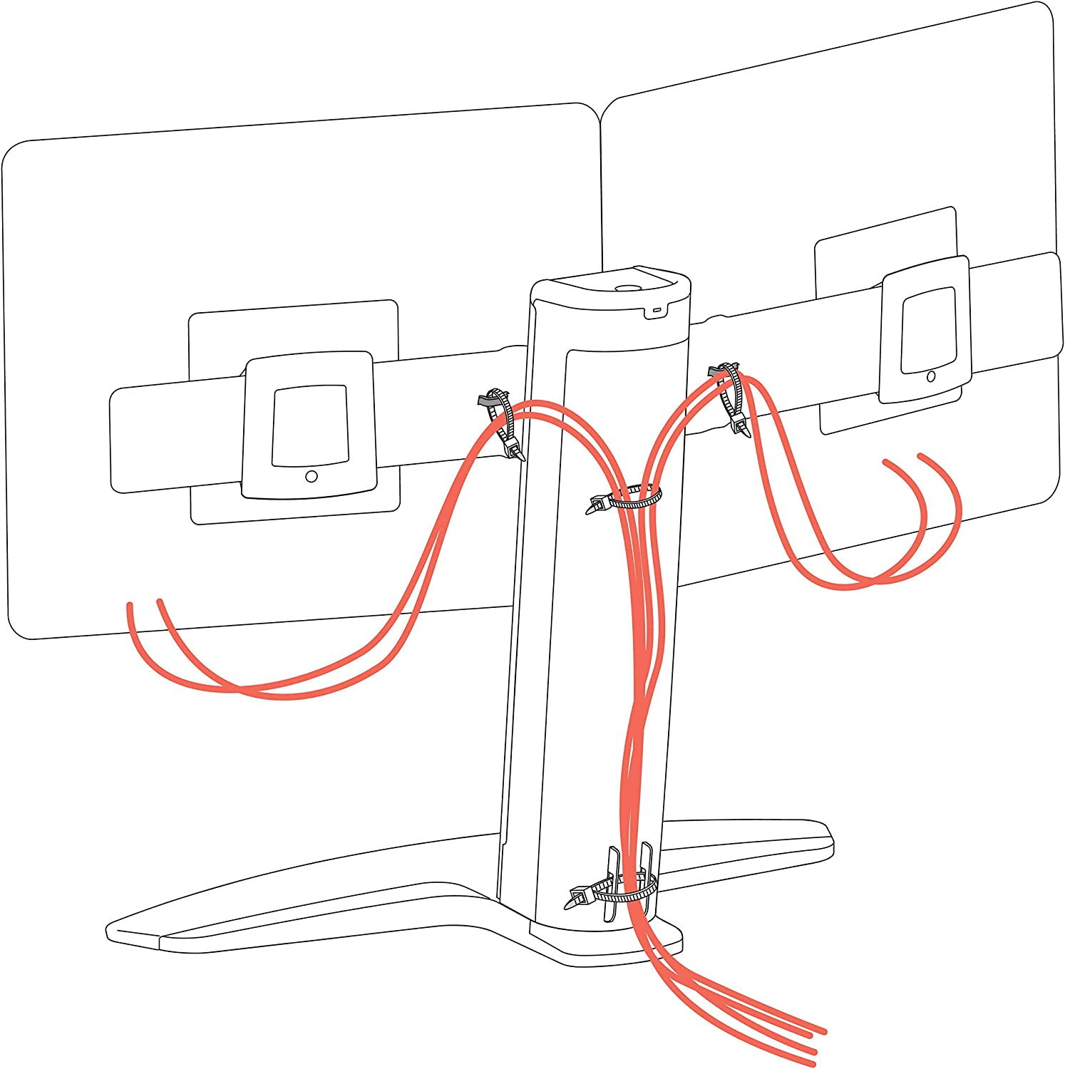 Ergotron – Neo-Flex Dual Monitor Stand for Desk, Double VESA Mount ...