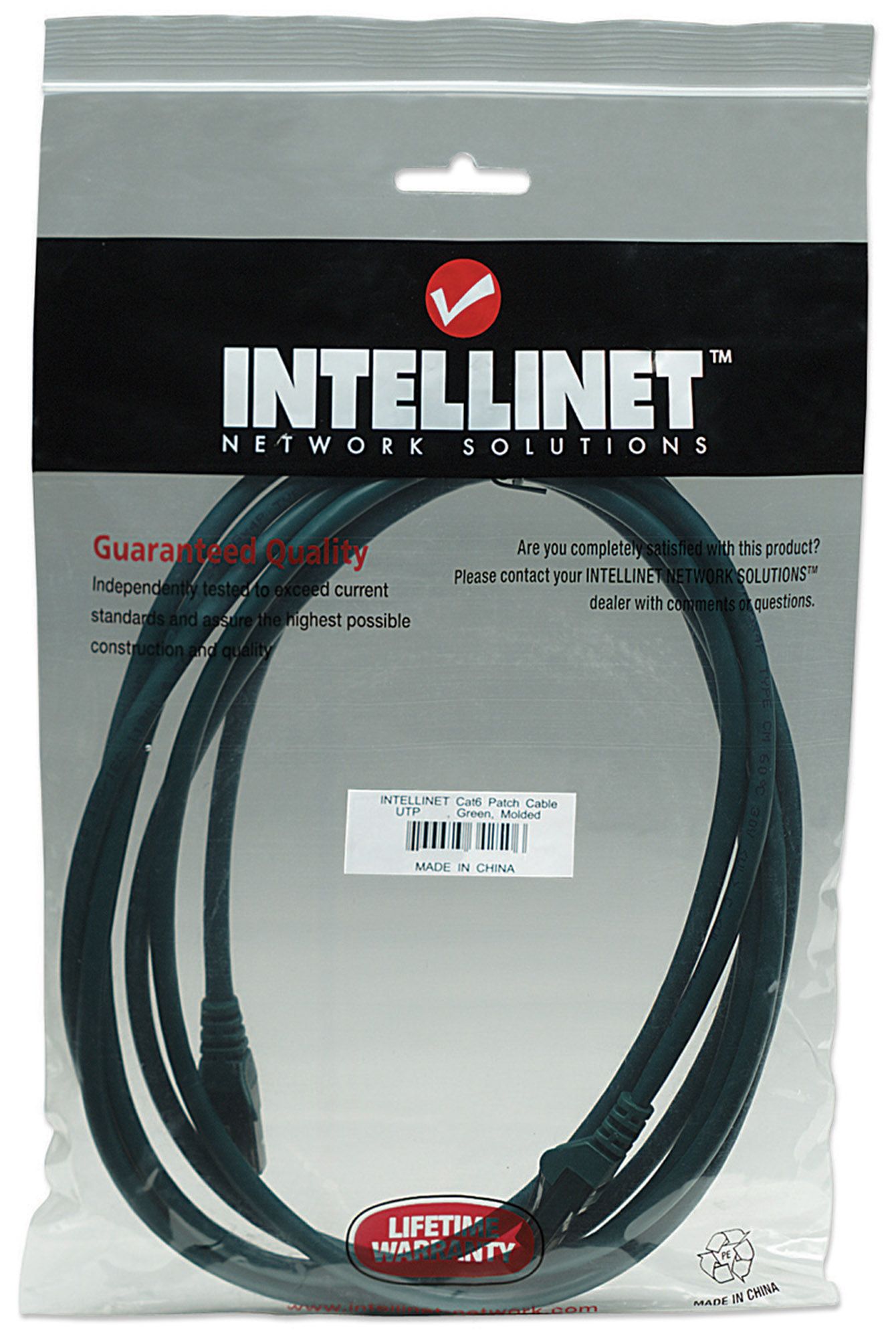 INTELLINET CAT6 5FT GRN