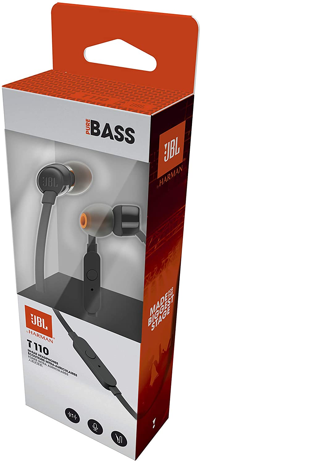 JBL Tune 110 In Ear Headph black