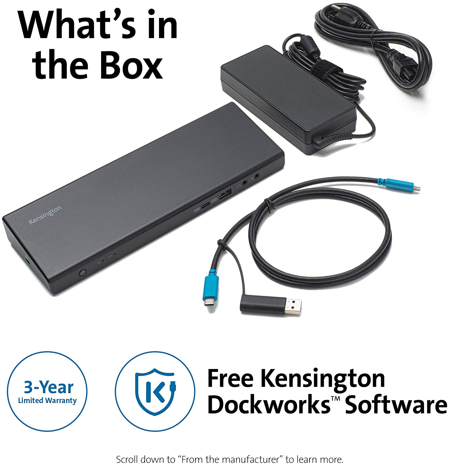 Kensington SD4750P USB-C Docking Station for Windows Laptops, MacBooks ...