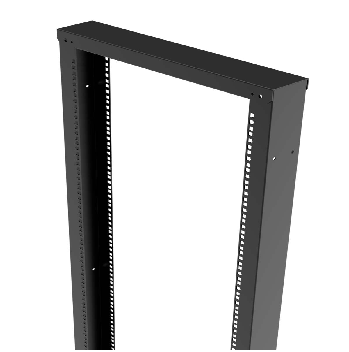 Nexxt Open Rack 2 Post 4Ft. 30U 19in Steel - Black w/Sq holes