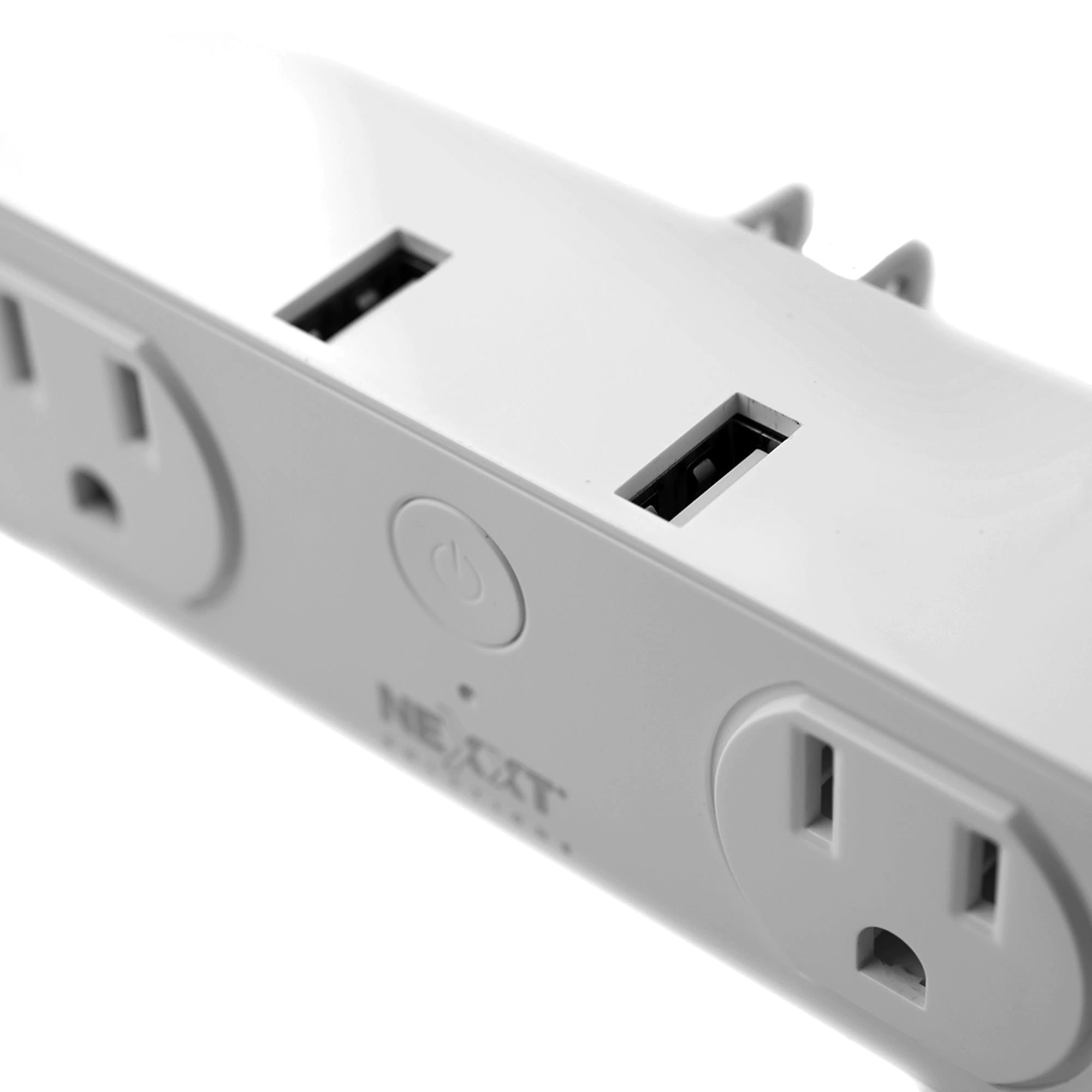 Nexxt Solutions Smart Wi-Fi Indoor Dual Plug with Nema in White