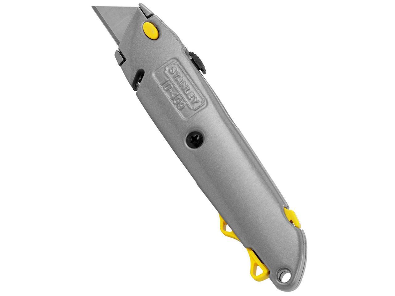 Quick-Change Utility Knife with Retractable Blade and Twine Cutter