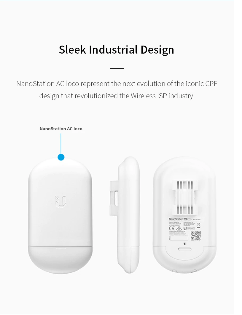 Ubiquiti NanoStation 5AC Loco, 5 GHz airMAX ac CPE with Dedicated Wi-Fi ...
