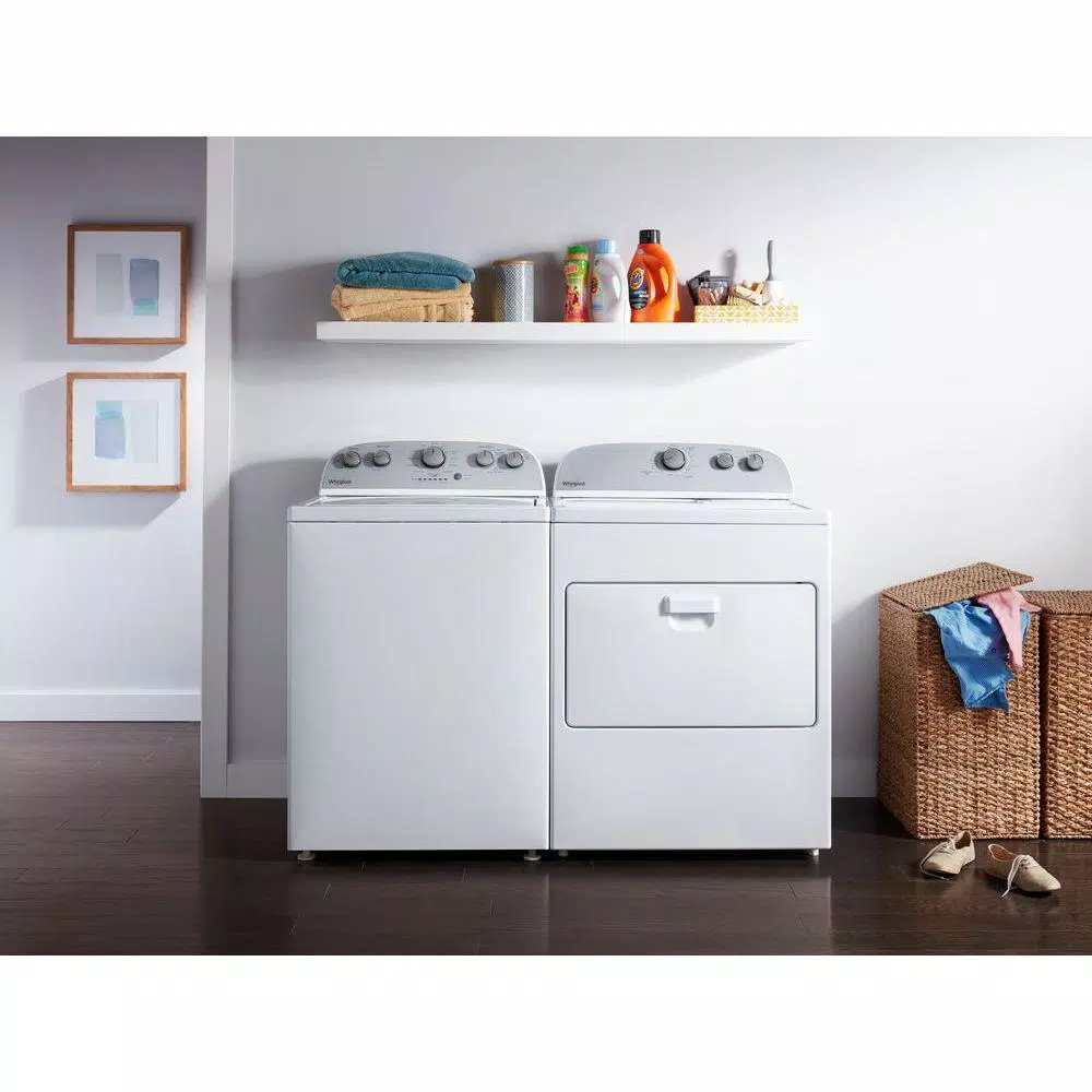 Whirlpool 7.0 cu. ft. 120-Volt White Gas Dryer with AutoDry Drying ...