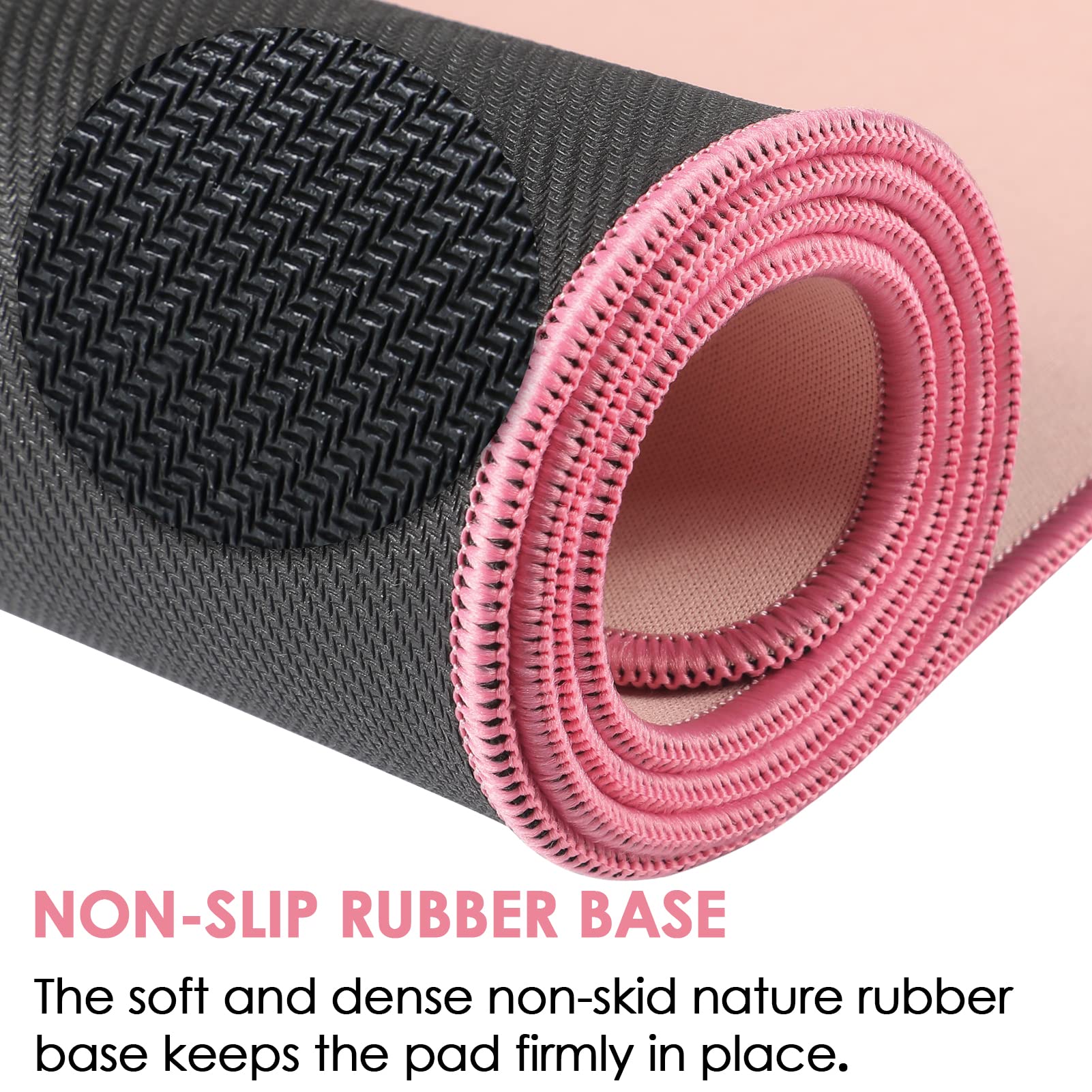 KTRIO Large Gaming Mouse Pad with Stitched Edges, Non-Slip Base (31.5 x ...